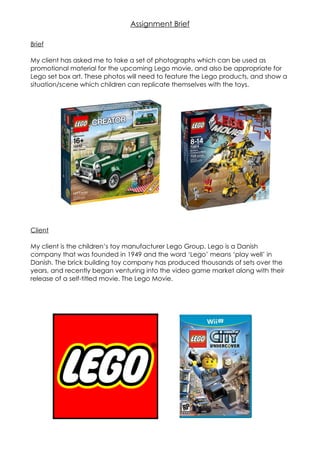 Assignment brief | PDF | Children\'s Games and Toys | Shopping