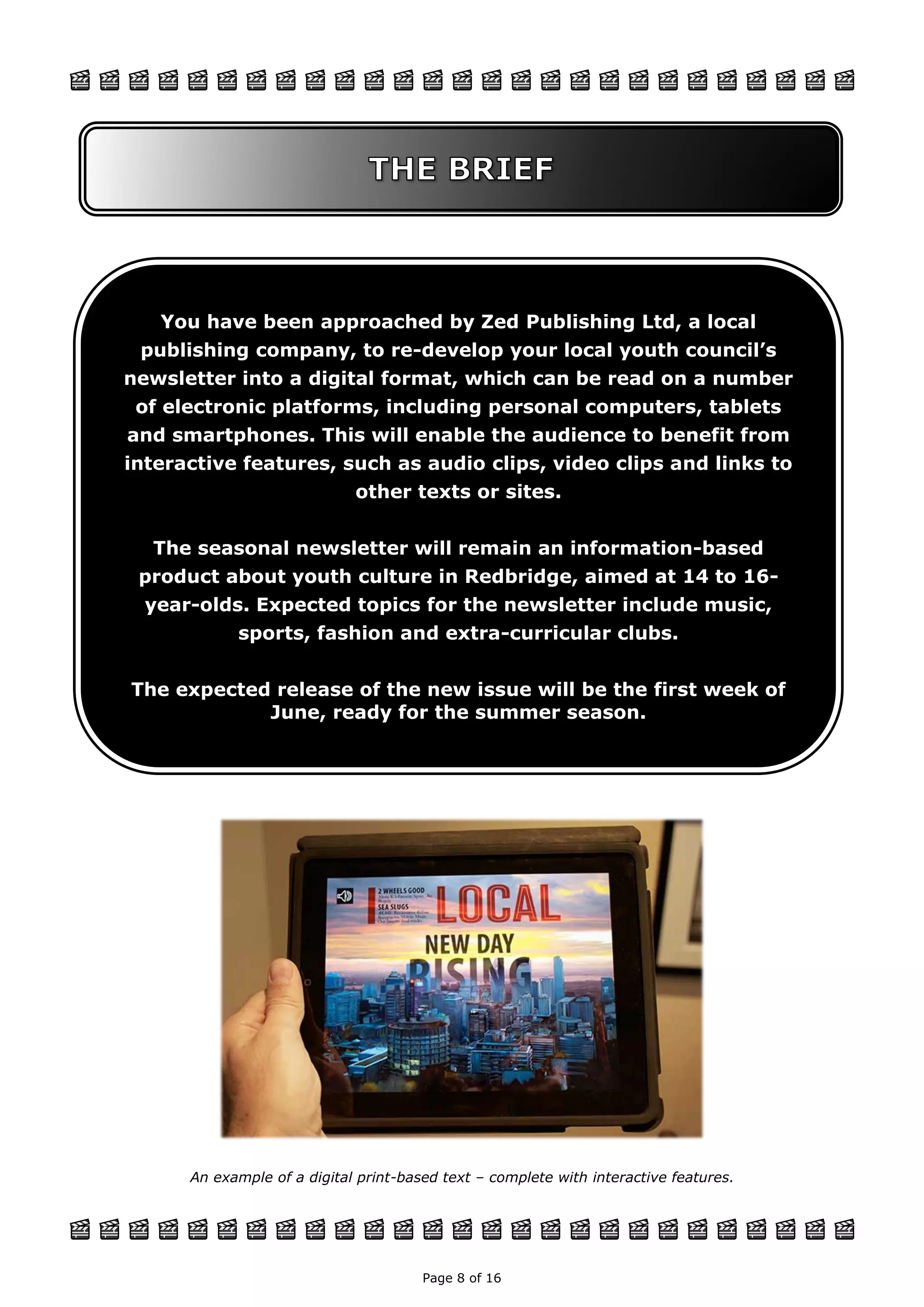 Component Two Assignment Brief | PDF | Desktop Publishing | Computer Software and Applications
