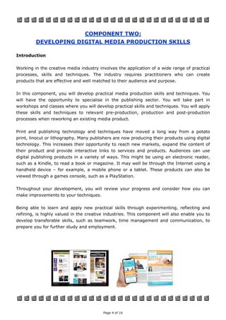 Component Two Assignment Brief | PDF | Desktop Publishing | Computer ...