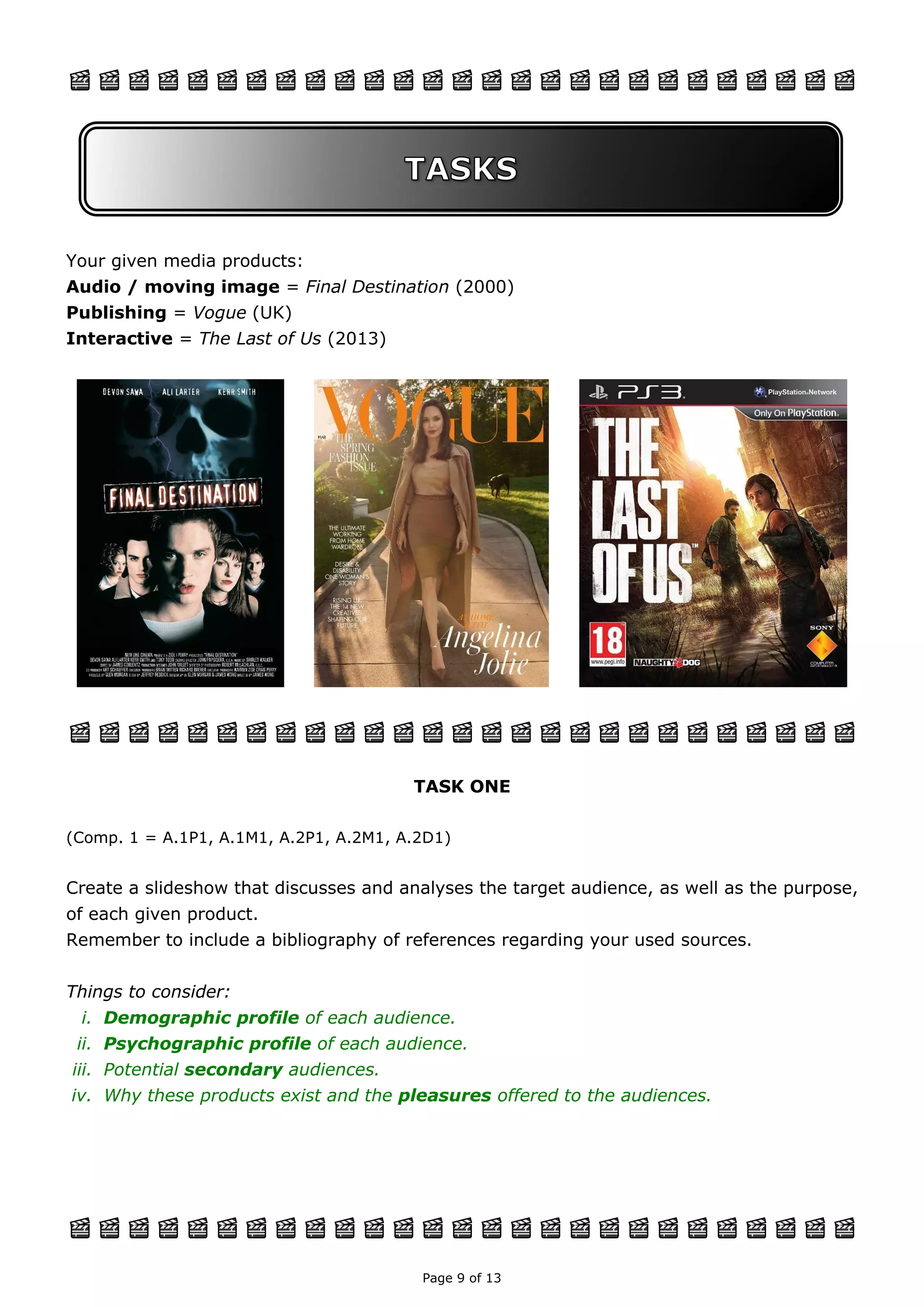 Assignment Brief (Component One) | PDF | Genres