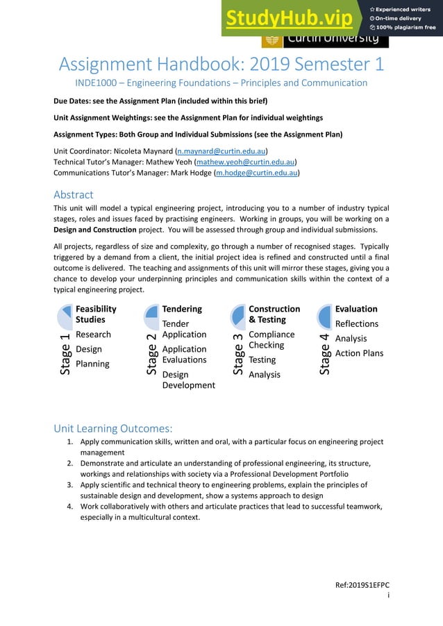 Assignment Brief 2019S | PDF