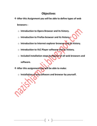 my Assignment, on browsers | computer | PDF