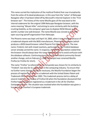 my Assignment, on browsers | computer | PDF