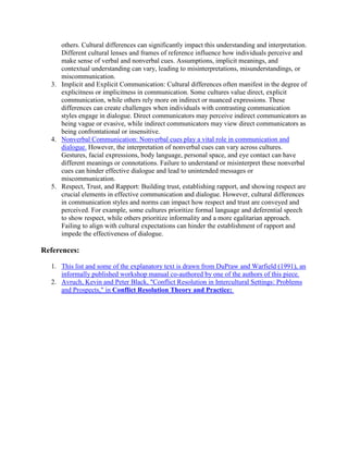 Navigating Cross-Cultural Dialogue: Understanding and Overcoming ...