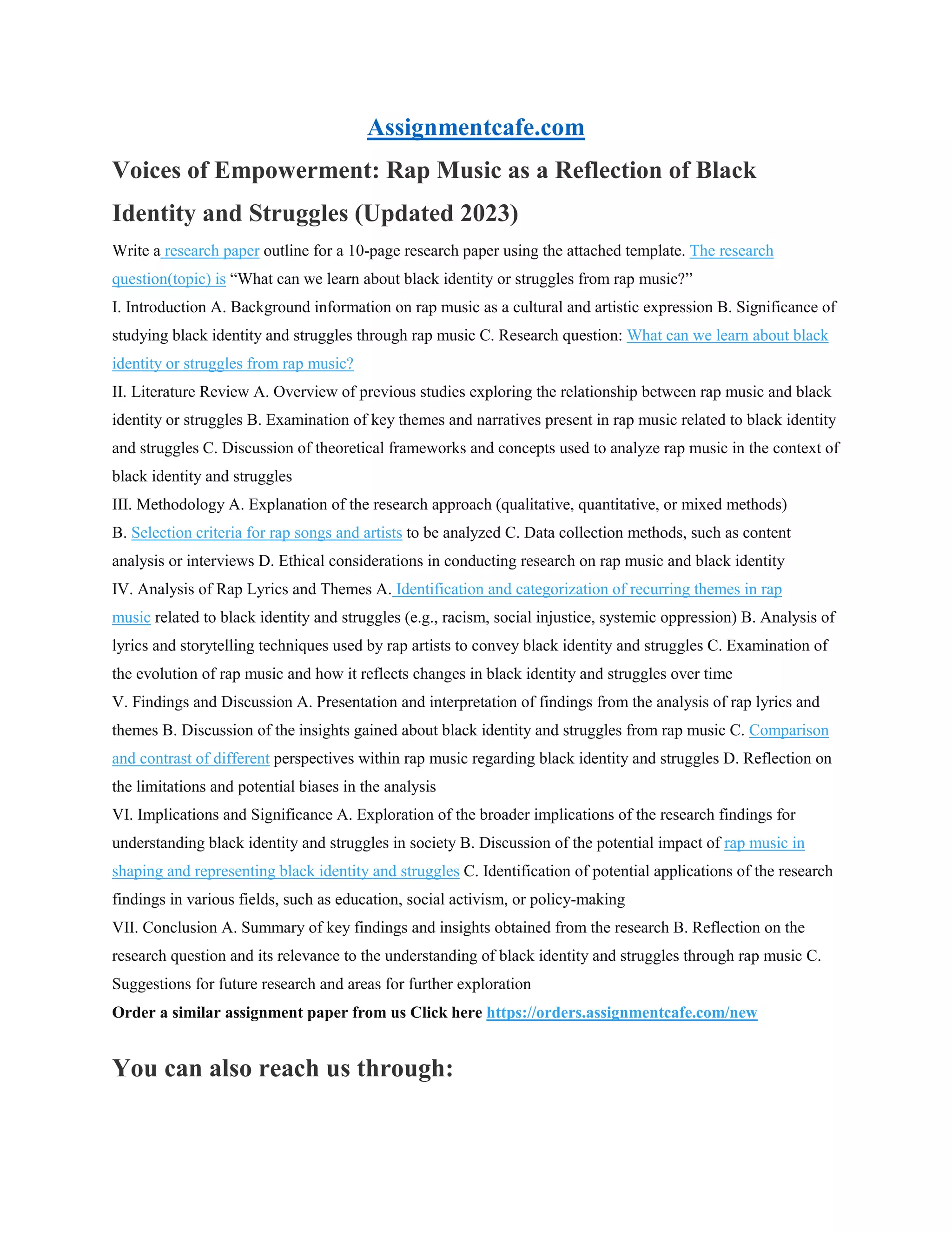 Voices of Empowerment: Rap Music as a Reflection of Black Identity and ...