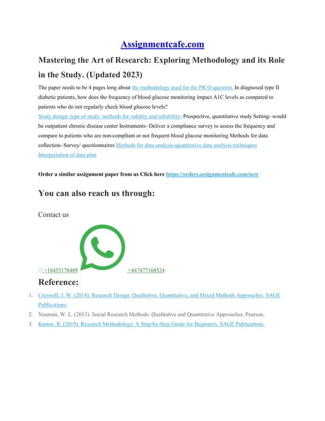 Mastering the Art of Research: Exploring Methodology and its Role in ...
