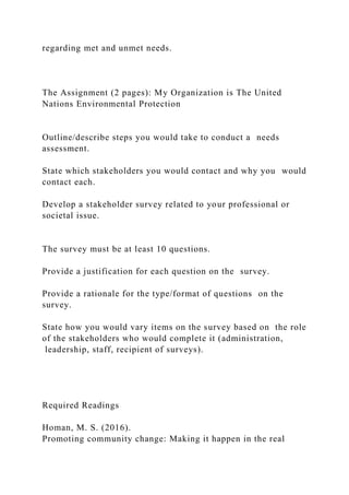 Assignment Capstone Project Part II Needs AssessmentPeople.docx