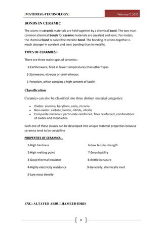 Assignment ceramic | PDF
