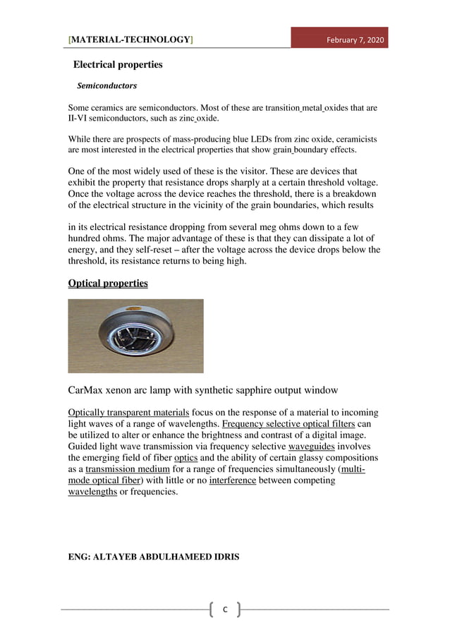 Assignment ceramic | PDF | Chemistry | Science