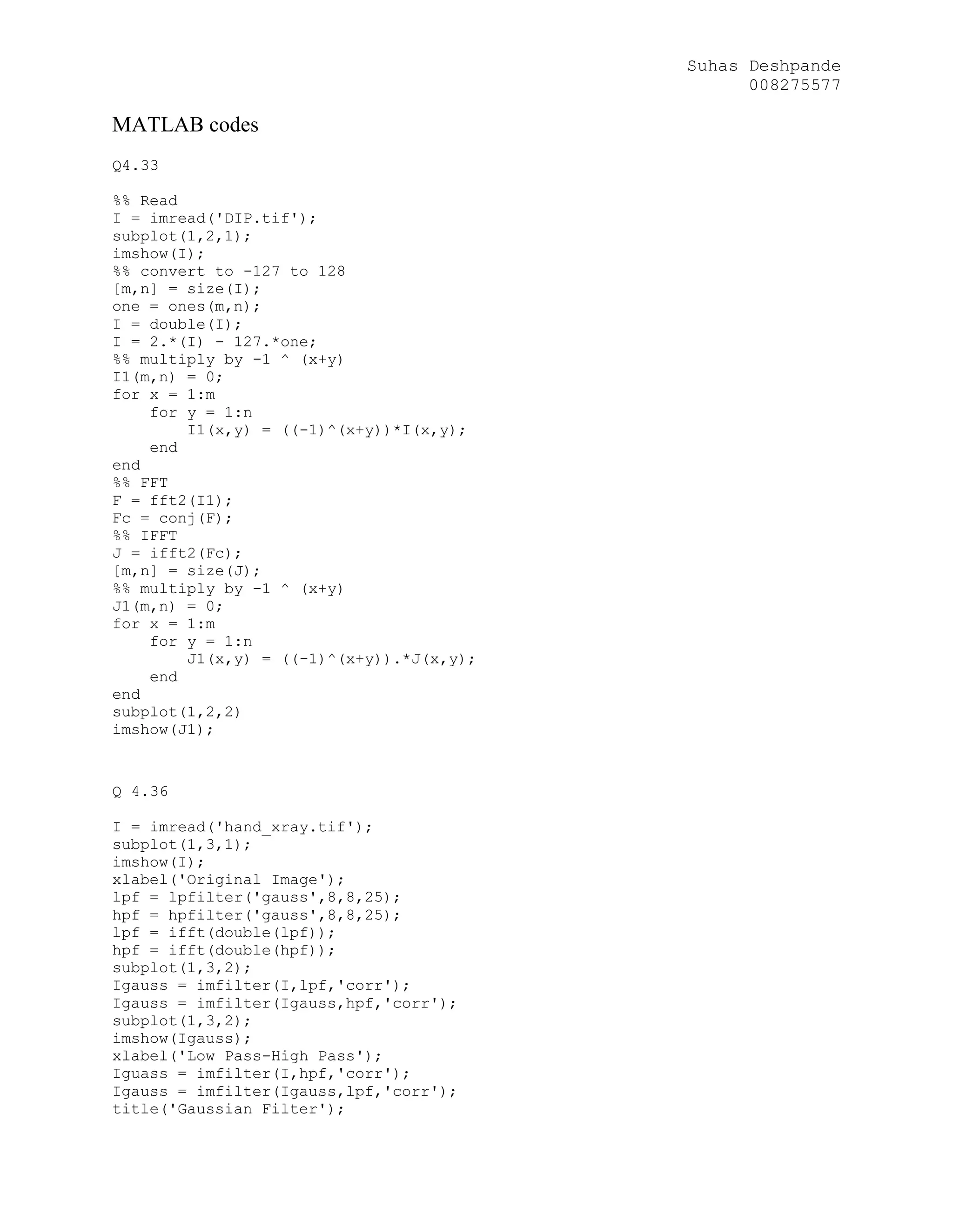 Frequency Image Processing | PDF