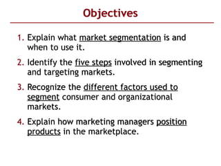Market segmentation, targeting, positionong.ppt