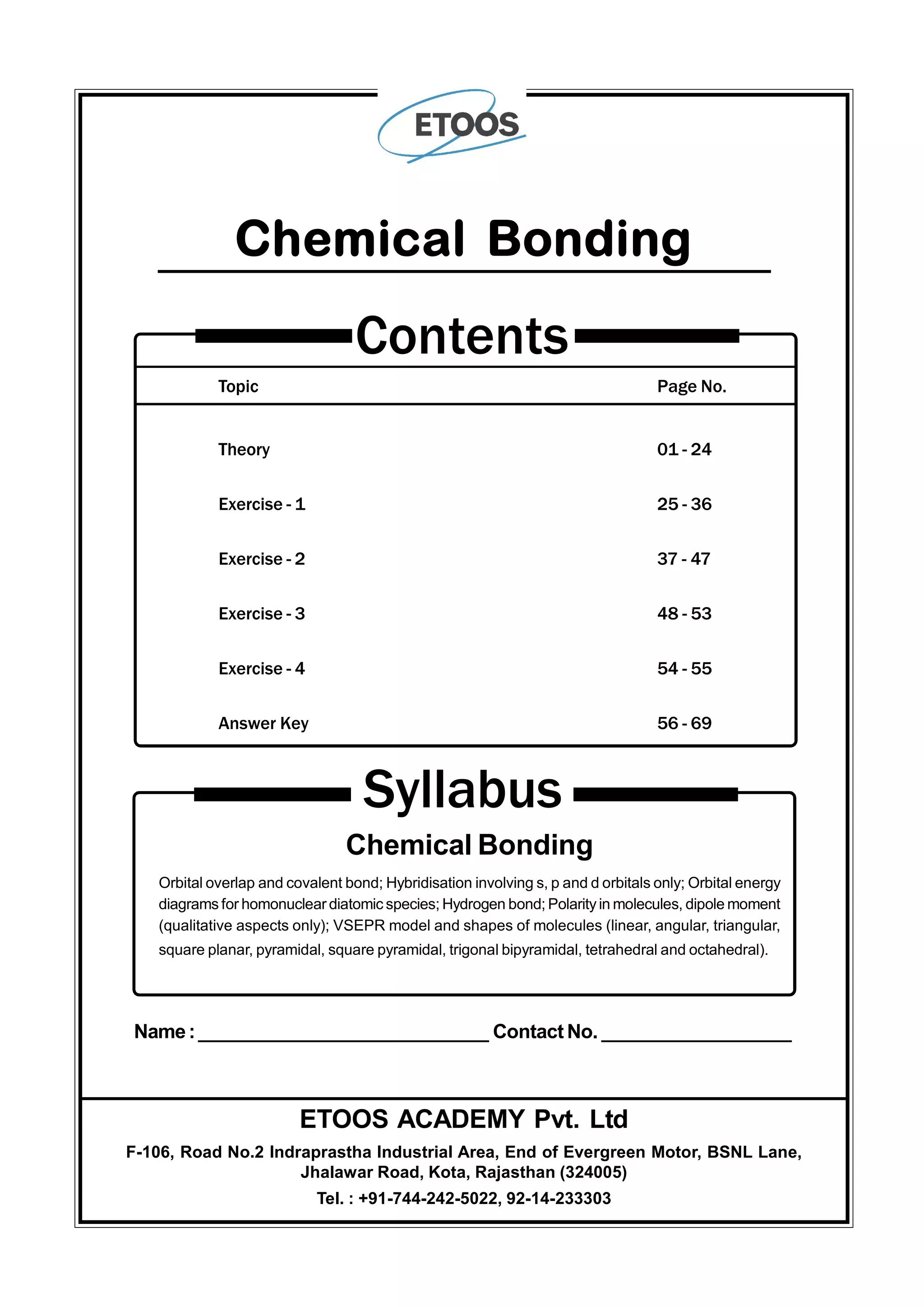 Assignment chemical bonding_jh_sir-4163 | PDF