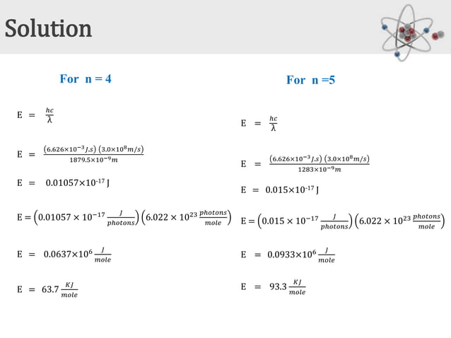 Chemistry Atomic spectra with numericals | PPTX