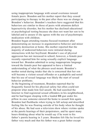 Assignment Child Abuse and NeglectPhysical, emotional, and sexual.docx