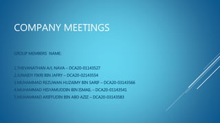 Types of Meetings | PPTX