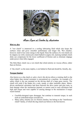 Assignment on 'Clutch' | DOCX