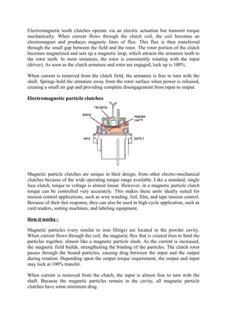 Assignment on 'Clutch' | PDF