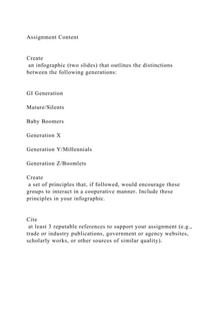 Assignment ContentCreate an infographic (two slides) that ou.docx