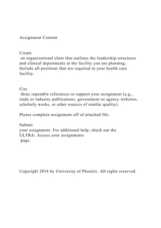 Assignment ContentCreate an organizational chart that ou.docx