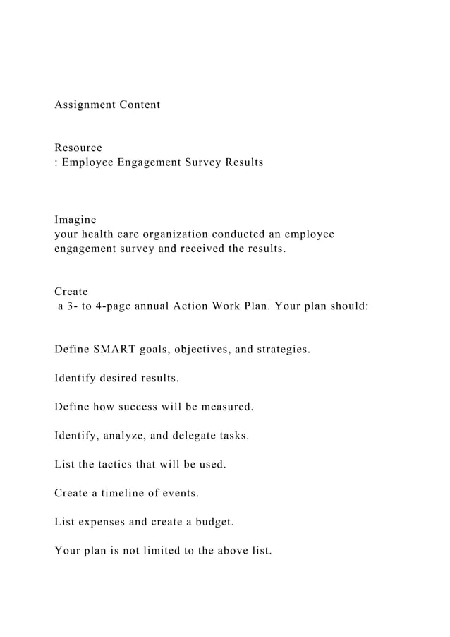 Assignment Contentresource Employee Engagement Survey R Docx