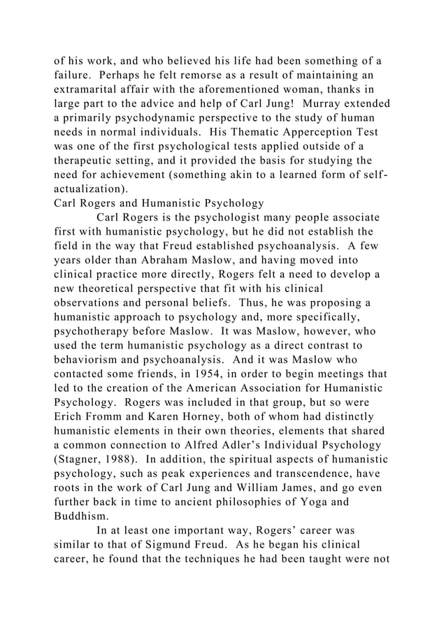 ASSIGNMENTContrast the Humanistic and Existential perspectives a.docx