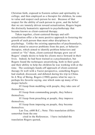 ASSIGNMENTContrast the Humanistic and Existential perspectives a.docx