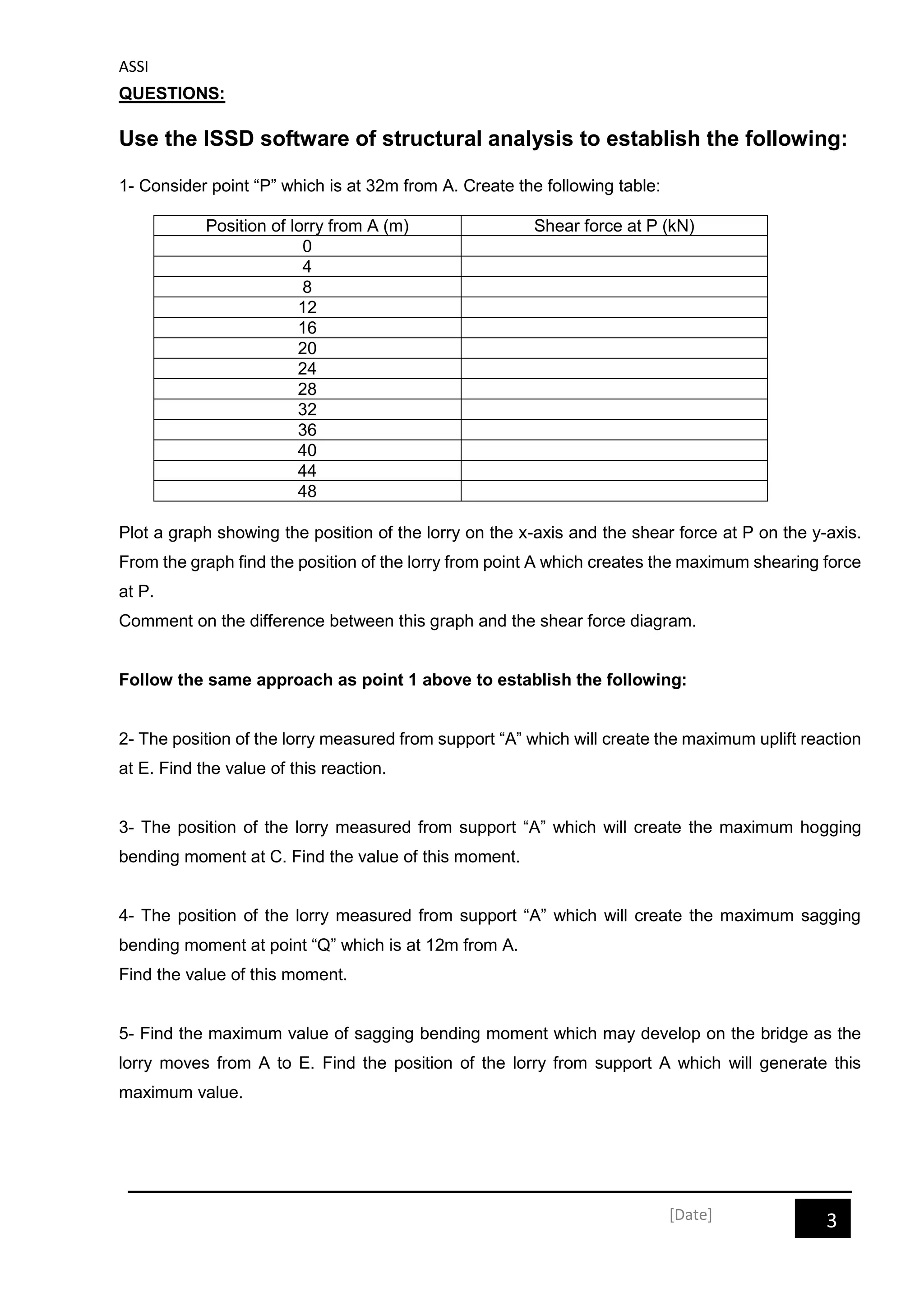 Assignment course work Bridge design | PDF