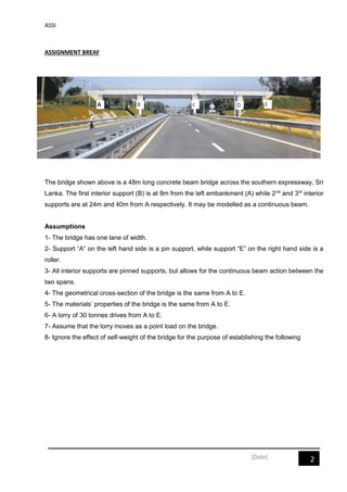 Assignment course work Bridge design | PDF | Chemistry | Science