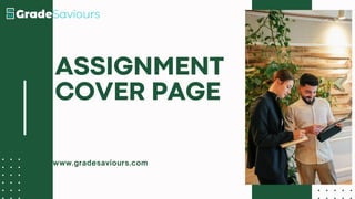 Assignment cover page | PDF