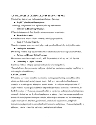 Cybercrime and Criminal Law Challenges in the Digital Age: Hacking ...