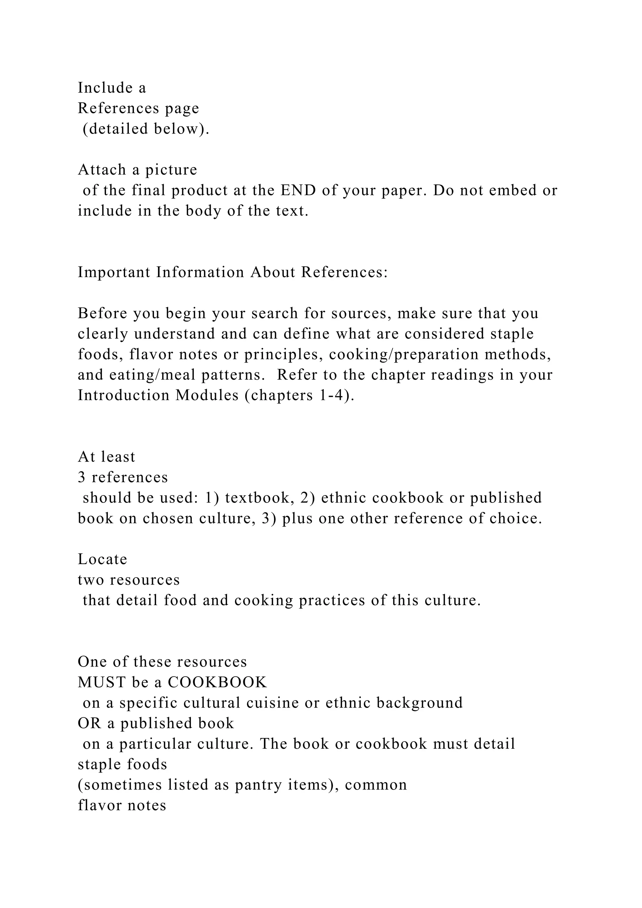 Assignment Cultural analysis recipe and report. Three to five pag.docx