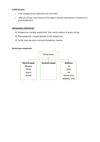 Dental waxes | DOCX