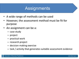 Assignment design 180213 | PPTX | Educational Assessment | Education