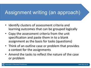 Assignment design 180213 | PPTX | Educational Assessment | Education