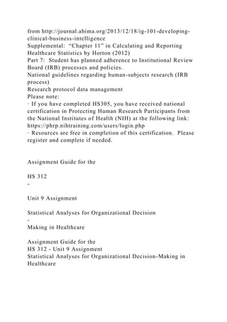 Assignment Details Unit 9 Assignment Statistical Analyses.docx