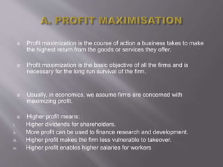 objectives of a firm | PPTX