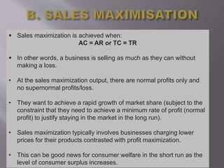 objectives of a firm | PPTX