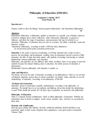 Assignment edu601 2-1 | DOCX