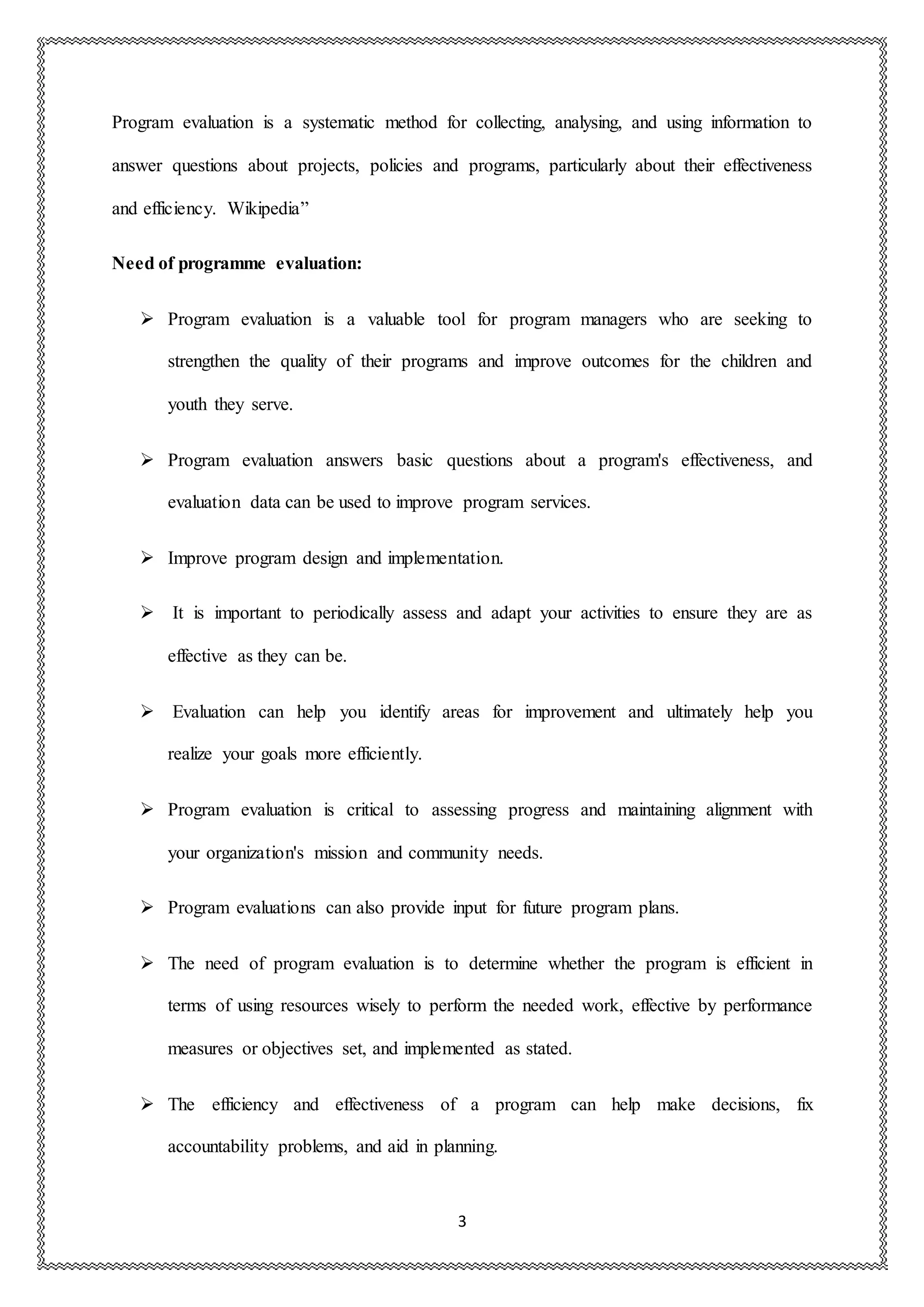 programme evaluation by priyadarshinee pradhan | DOCX