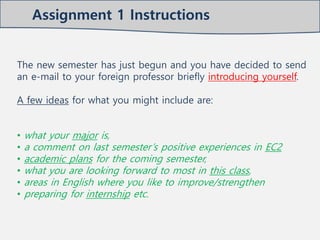 Assignment email to_professor | PPTX | Email | Internet