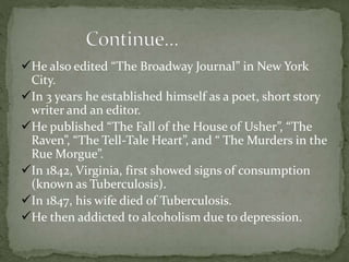 The Fall of House of Usher | PPTX | Poetry | Books and Literature