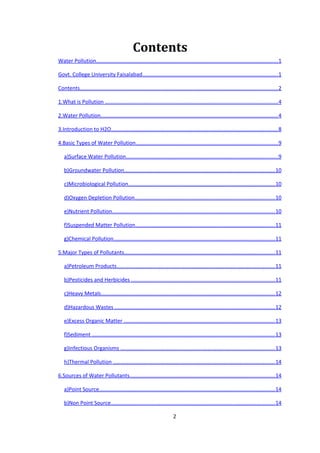 Water Pollution | PDF
