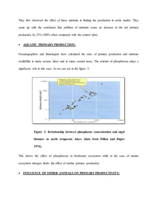 Primary and secondary production, landscape ecology and ecological ...