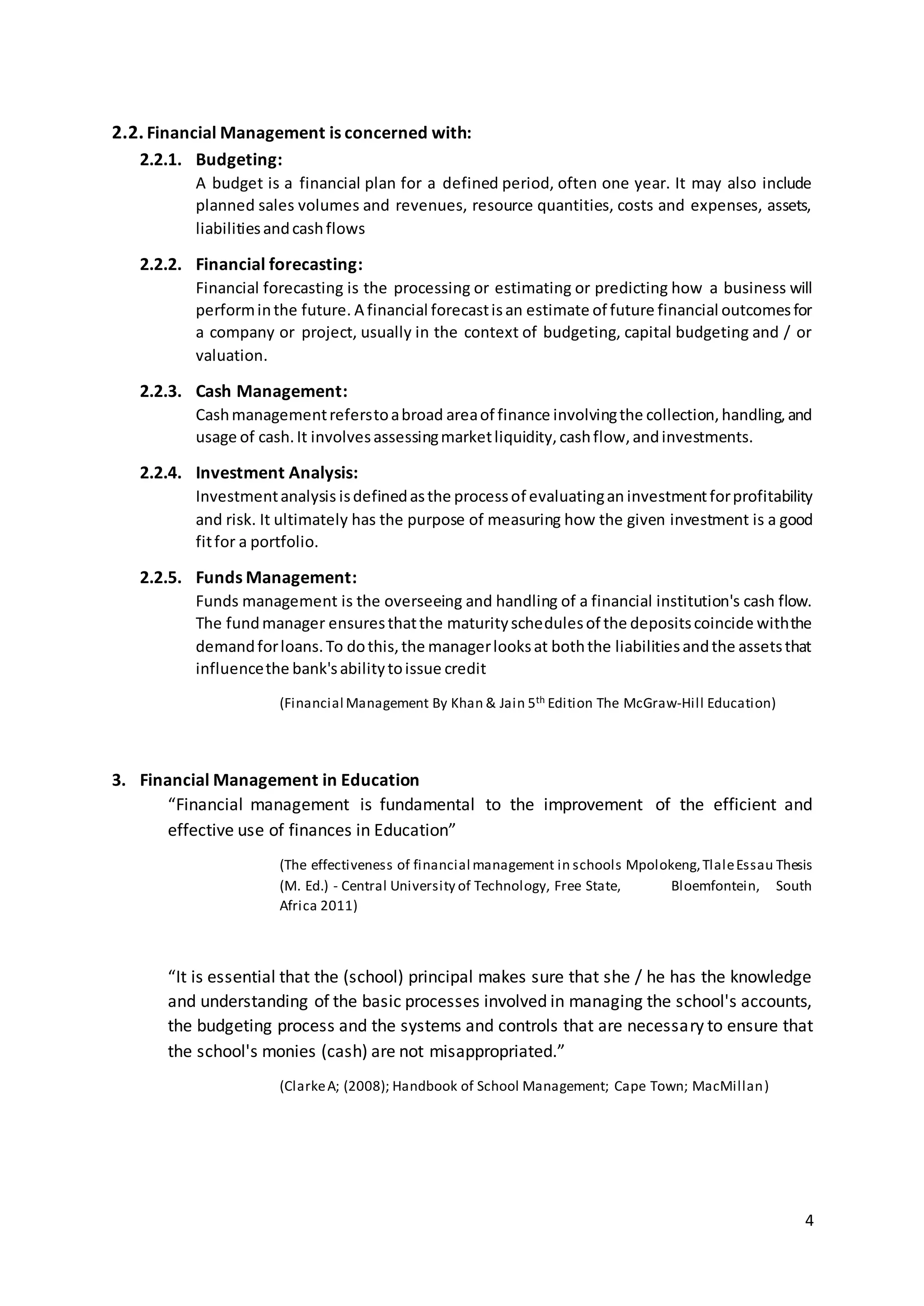 Financial management, school leadership, similarities and ...