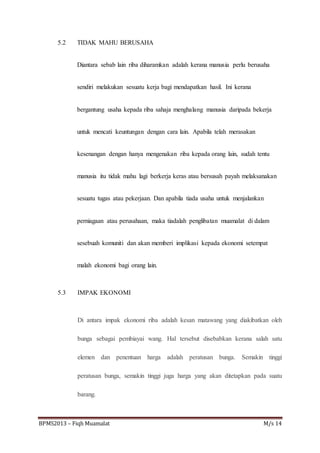 Assignment fiqh muamalat | DOCX