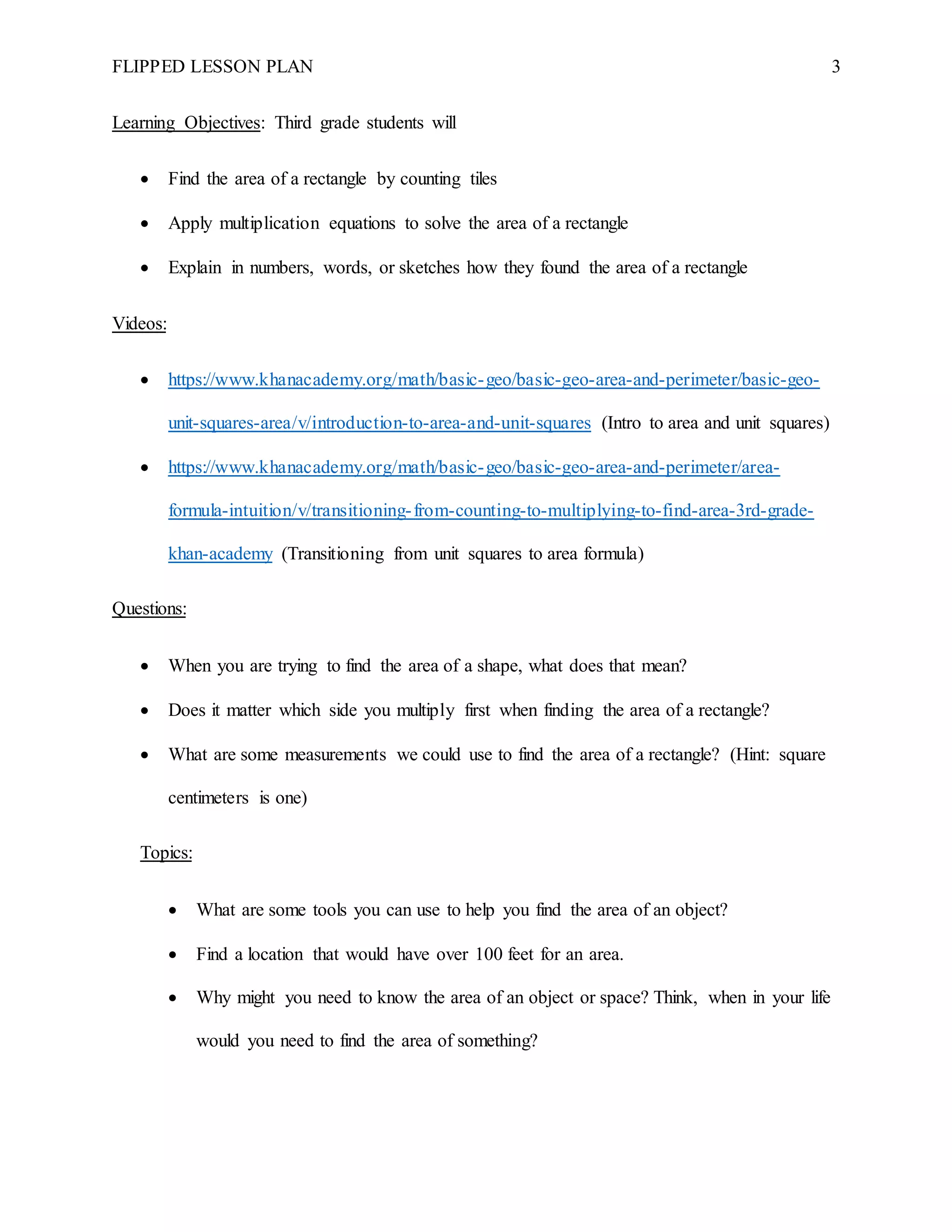 Flipped Lesson Plan | PDF