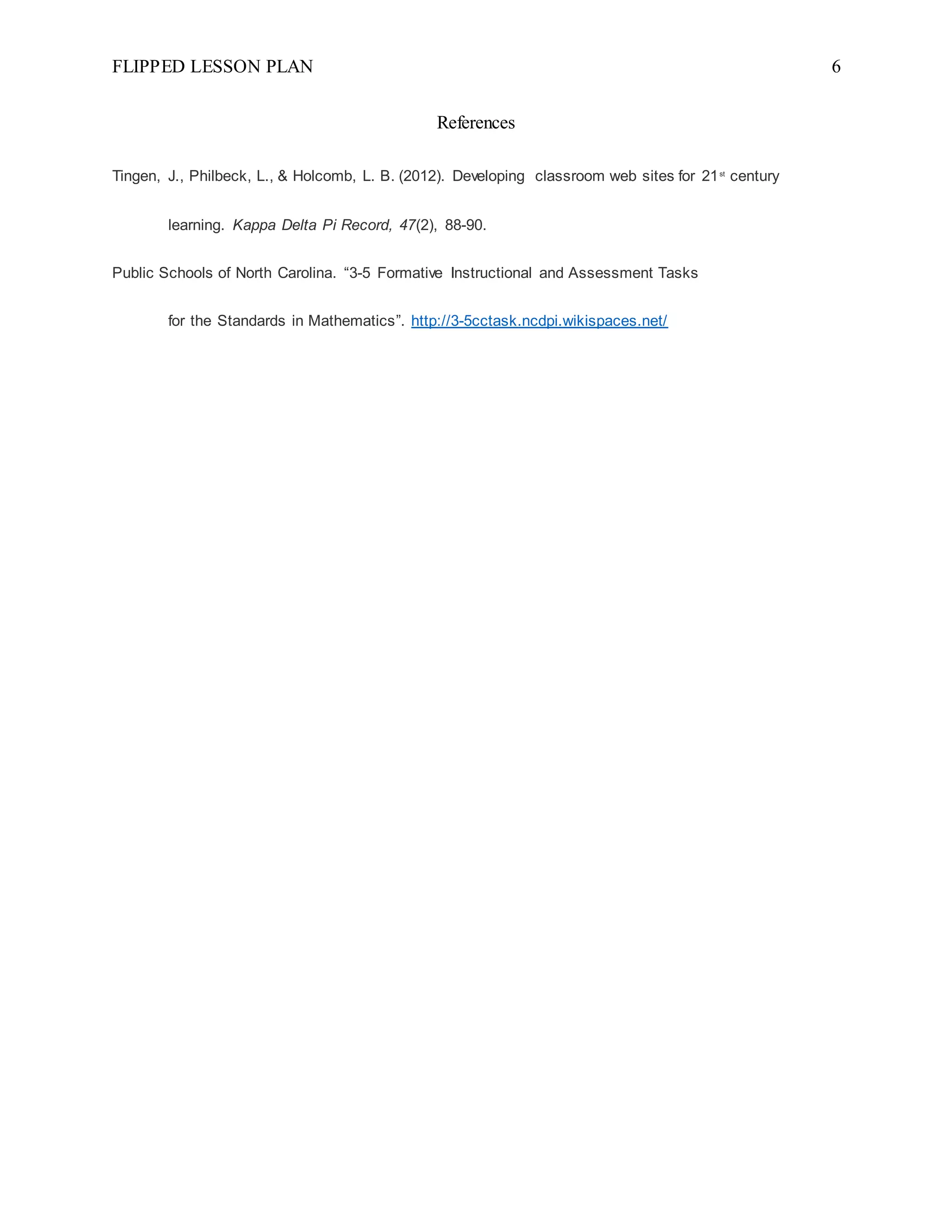 Flipped Lesson Plan | DOCX