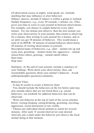 Assignment for Behavioral Observation One of the most importan.docx