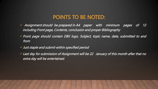 Assignment for Economics Project work.ppt
