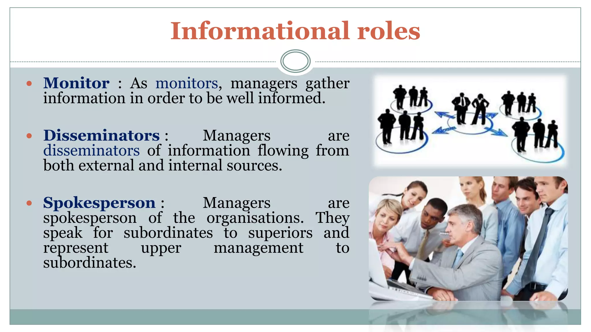 MANAGEMENT : INTRODUCTION & DEFINITION ,MANAGERIAL ROLES | PPT
